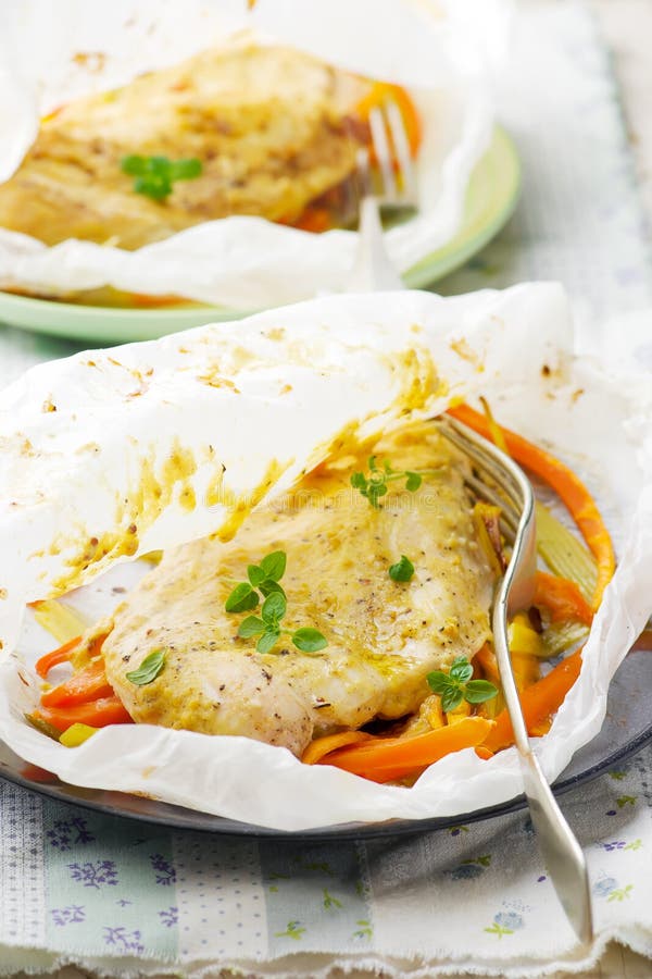 Chicken Breasts Baked Parchment Stock Photos - Free & Royalty-Free ...