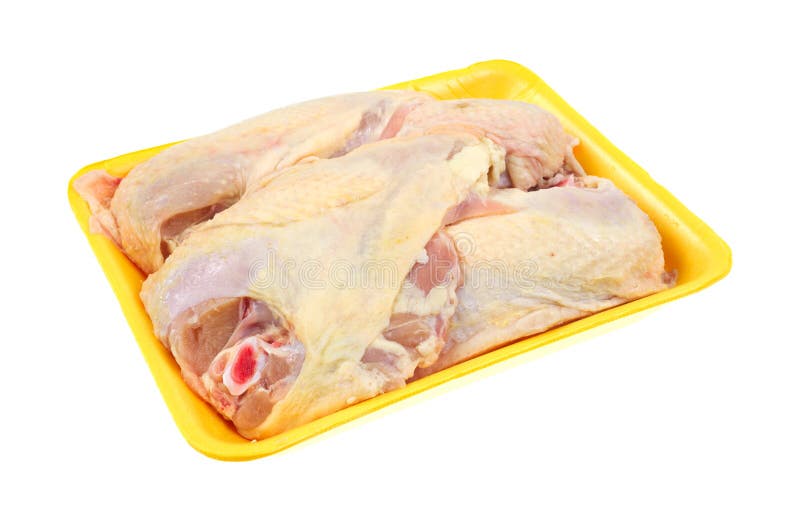 Chicken Breasts on a Yellow Butchers Tray Stock Photo - Image of ...