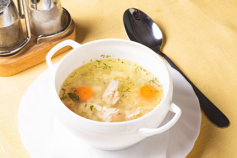 Chicken broth stock image. Image of dinner, solt, color - 27680455