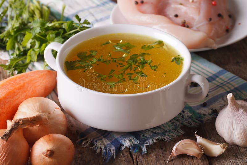 Chicken broth stock image. Image of horizontal, food - 25416351