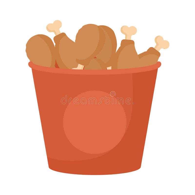 Chicken bucket design stock vector. Illustration of cooked - 246564891