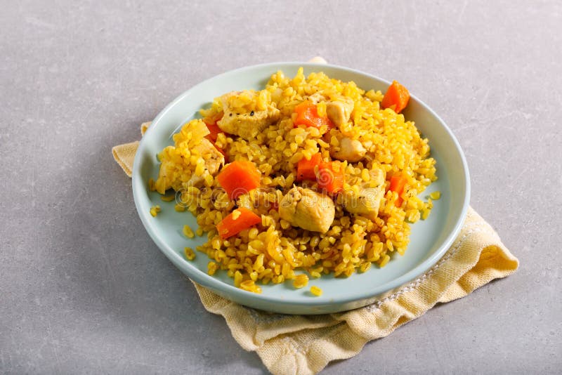 Chicken and Bulgur Casserole Stock Image - Image of stew, healthy ...