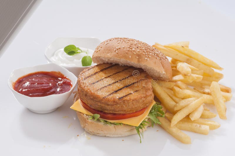 Chicken Burger stock image. Image of bread, white, dinner - 90285433