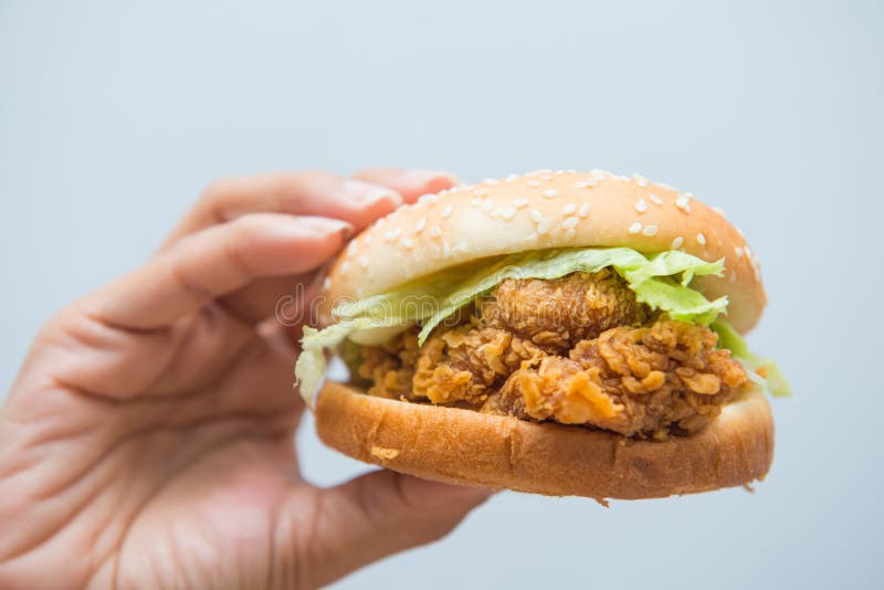 Chicken Burger Fast Food for Eat Stock Photo - Image of lettuce ...