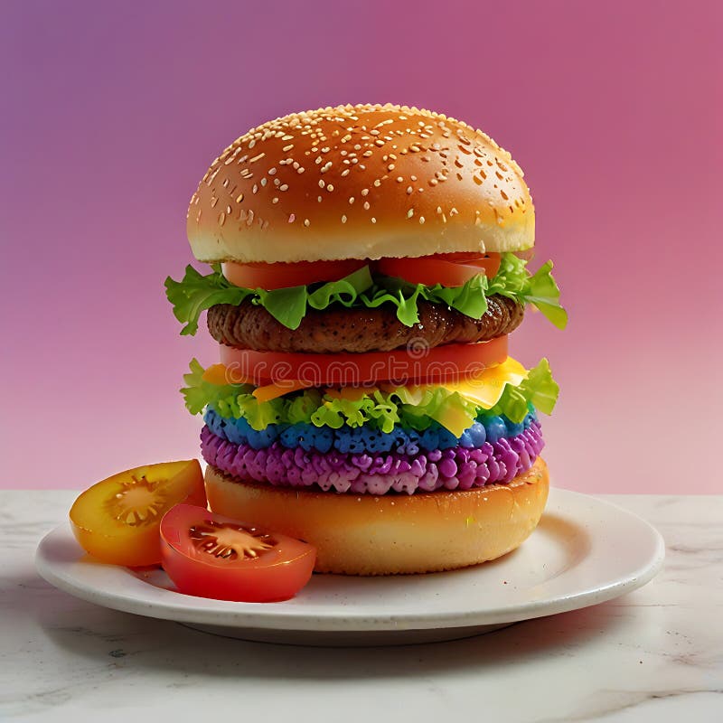 A Chicken Burger, Poster Background Stock Illustration - Illustration ...