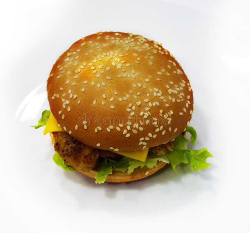 Chicken Burger / Sandwich stock image. Image of lettuce - 87077259