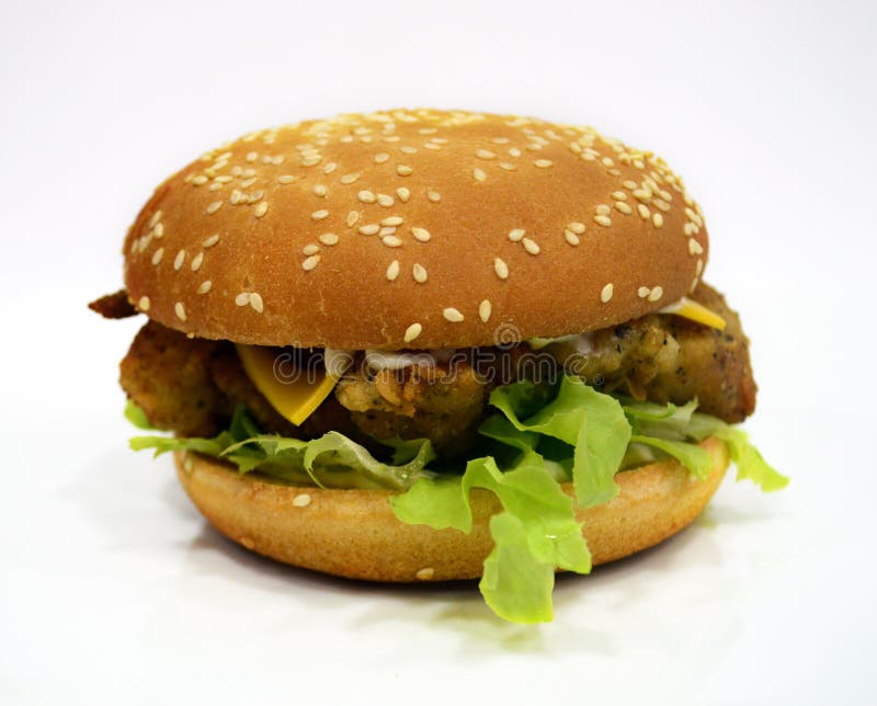 Chicken Burger / Sandwich stock image. Image of lettuce - 87077259