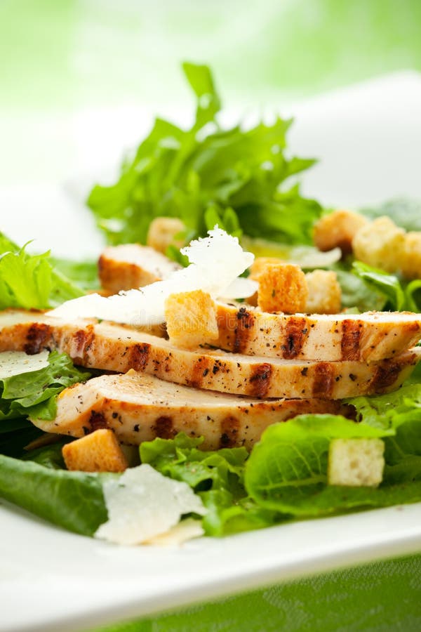 Chicken Caesar salad stock image. Image of freshness - 16840893