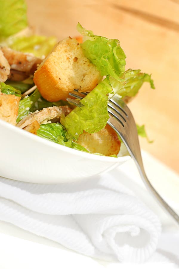 Caesar Salad #3 stock image. Image of fried, fresh, dish - 1734073