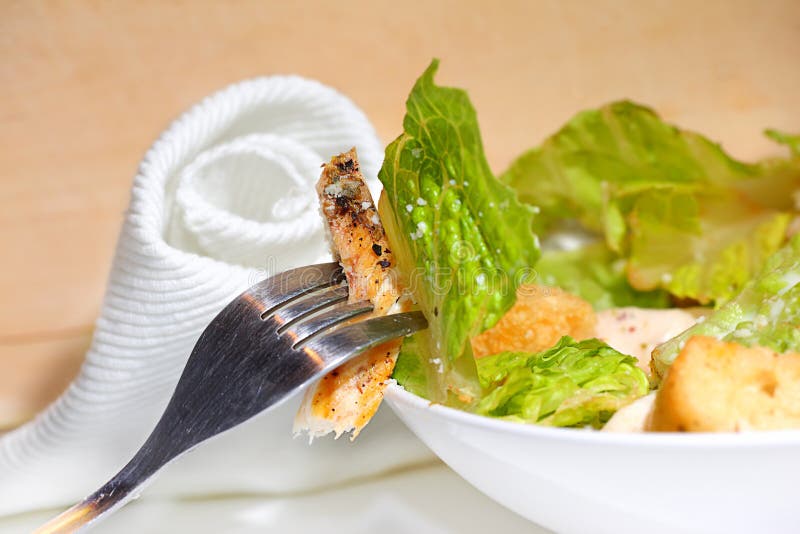 Chicken Caesar salad stock photo. Image of delicious, appetizer - 9829836
