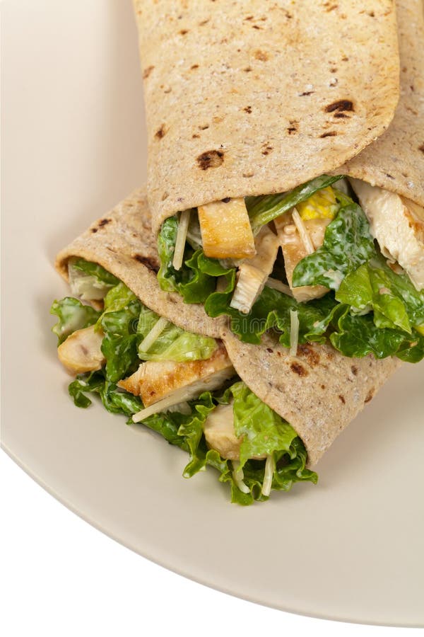 Chicken Caesar Wrap stock image. Image of parmesan, caesar - 54419777
