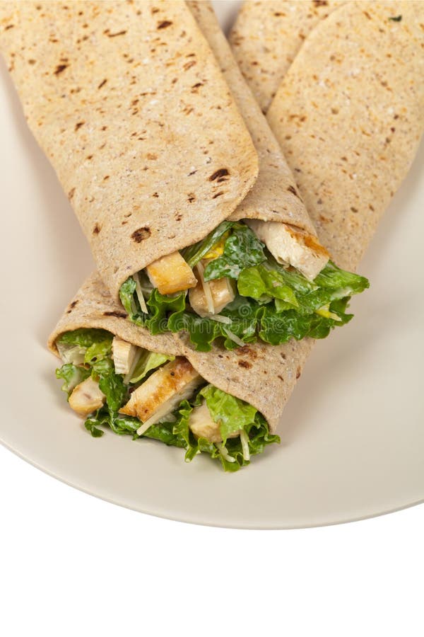 Chicken Caesar Wrap stock image. Image of parmesan, caesar - 54419777