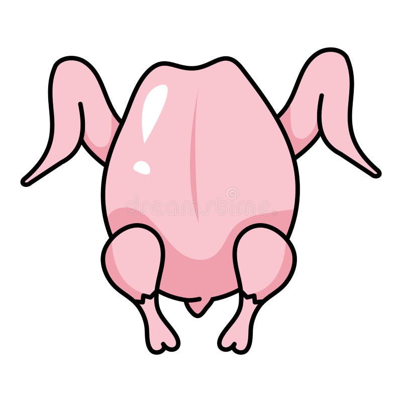 Chicken Carcass in Doodle Style. Vector Graphics. Stock Vector ...