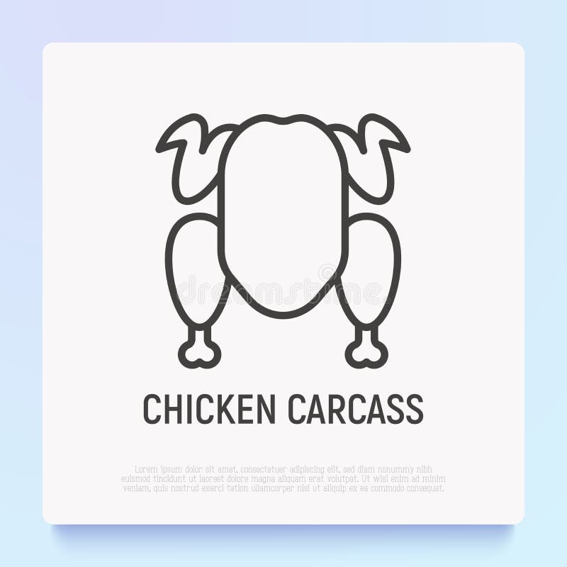 Chicken Carcass Thin Line Icon. Modern Vector Illustration Stock Vector ...