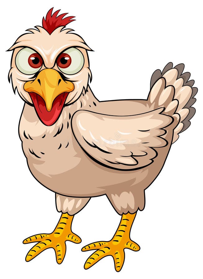 A Chicken Cartoon Character Stock Vector - Illustration of animals ...
