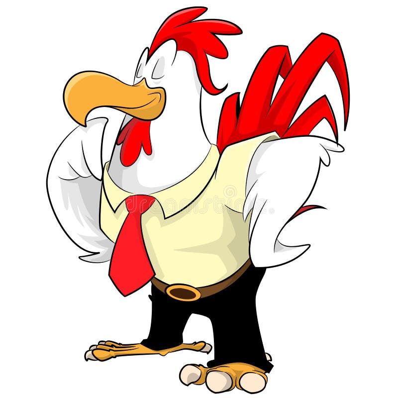 Chicken Cartoon stock illustration. Illustration of pose - 43712292