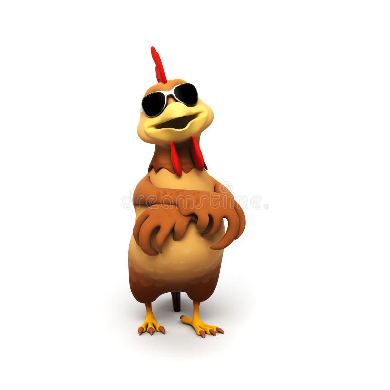 Chicken character stock illustration. Illustration of cartoon - 28989516