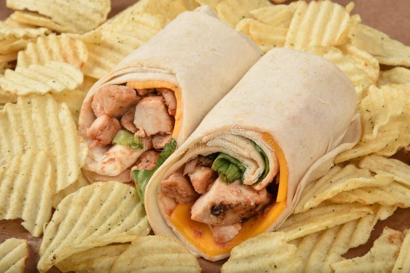 Chicken Cheese Wrap Sandwich Stock Image - Image of chicken, closeup ...