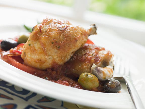 Chicken Chilindron- Pollo Al Chilindron Stock Photo - Image of patatas ...