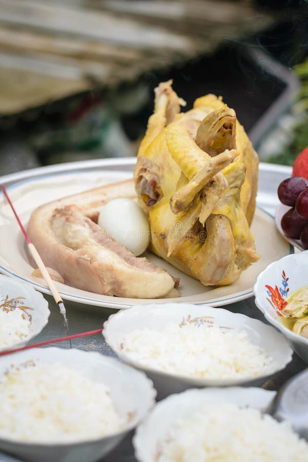 Chicken for Chinese New Year Stock Photo - Image of ceremony, meal ...