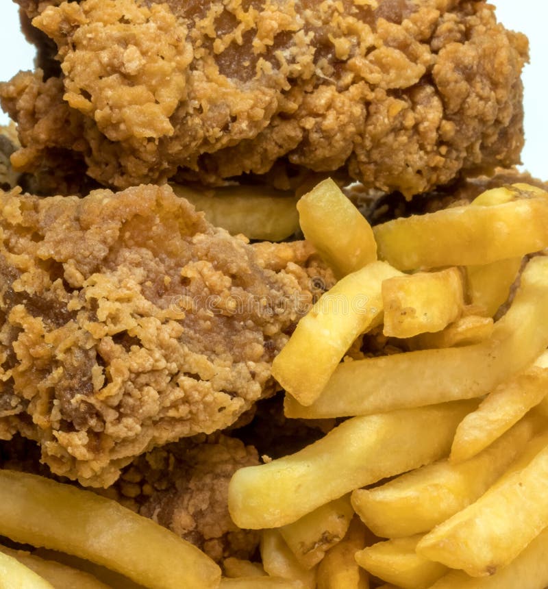 Chicken with chips stock photo. Image of zinger, barbeque - 85418580