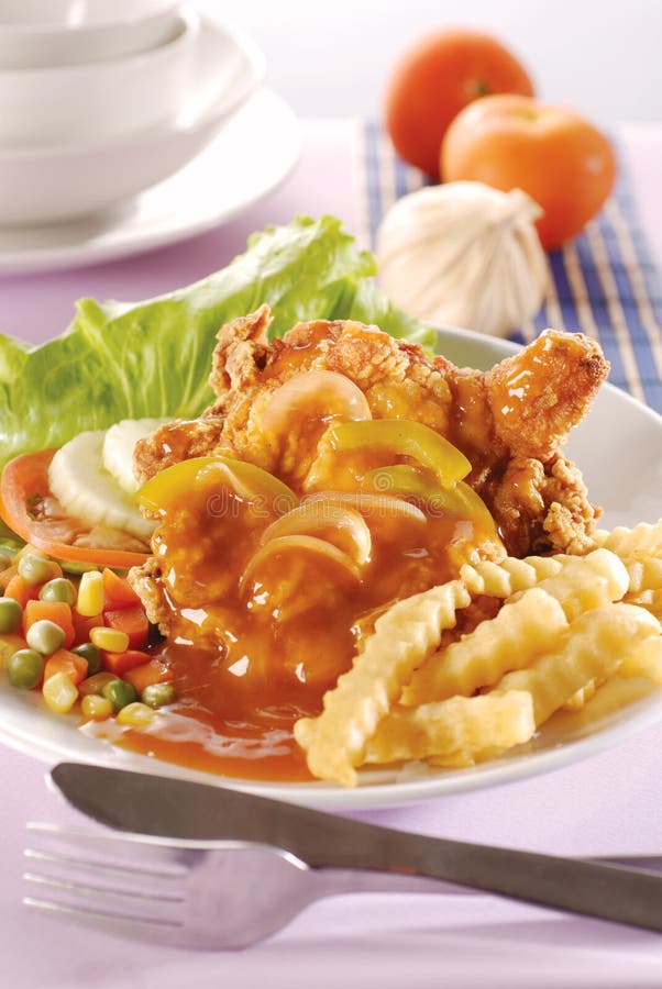 Chicken Chop stock image. Image of foods, garnish, lettuce - 23925219