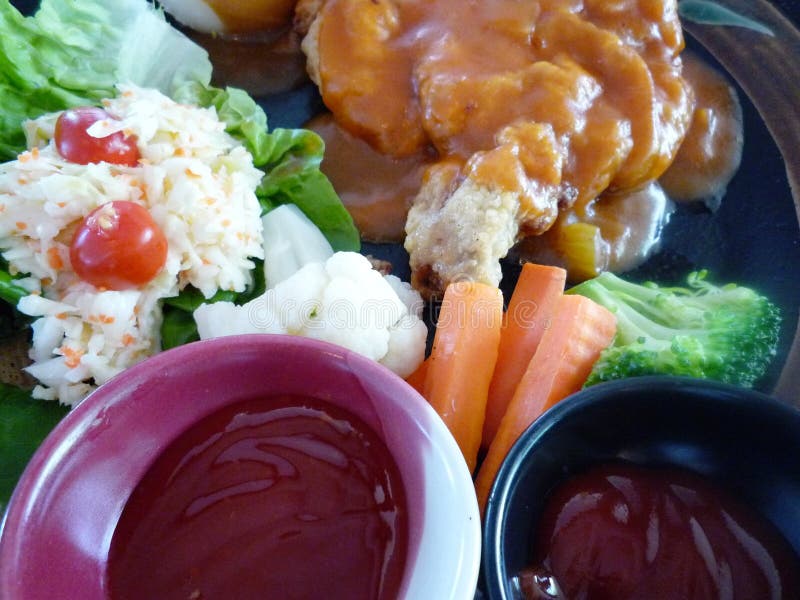 Chicken Chop stock photo. Image of broccoli, dinner, fillet - 53363440