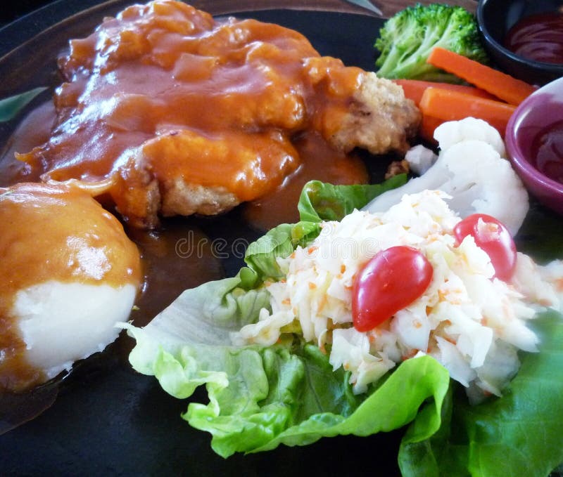 Chicken Chop stock image. Image of carrot, lunch, fillet - 53363467