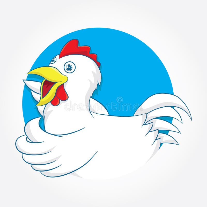 Chicken Circle Blue stock vector. Illustration of smiley - 30290645
