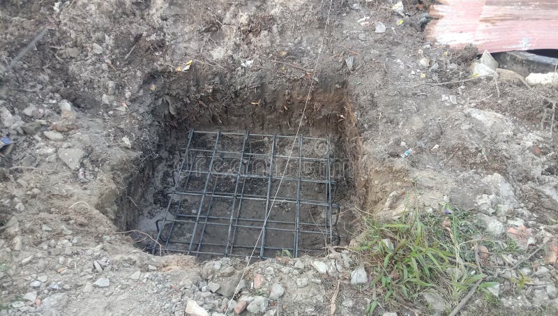 Chicken Claw Foundations are Planted in the Ground for House Pillars ...