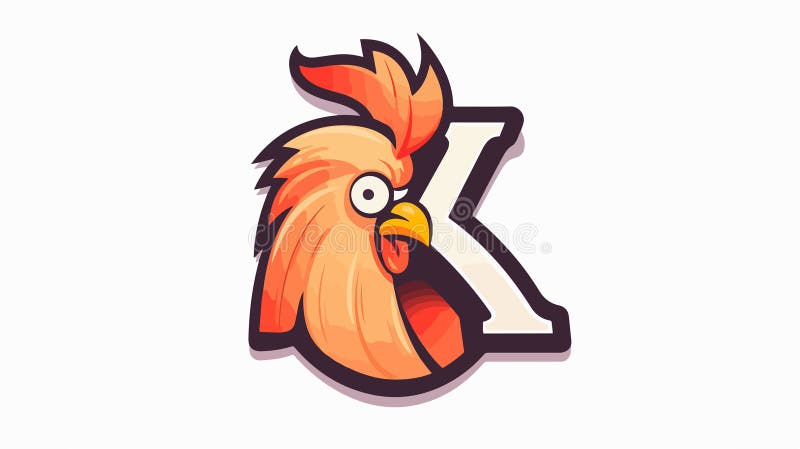 Chicken Comb Look Letter K Logo Design Stock Vector - Illustration of ...