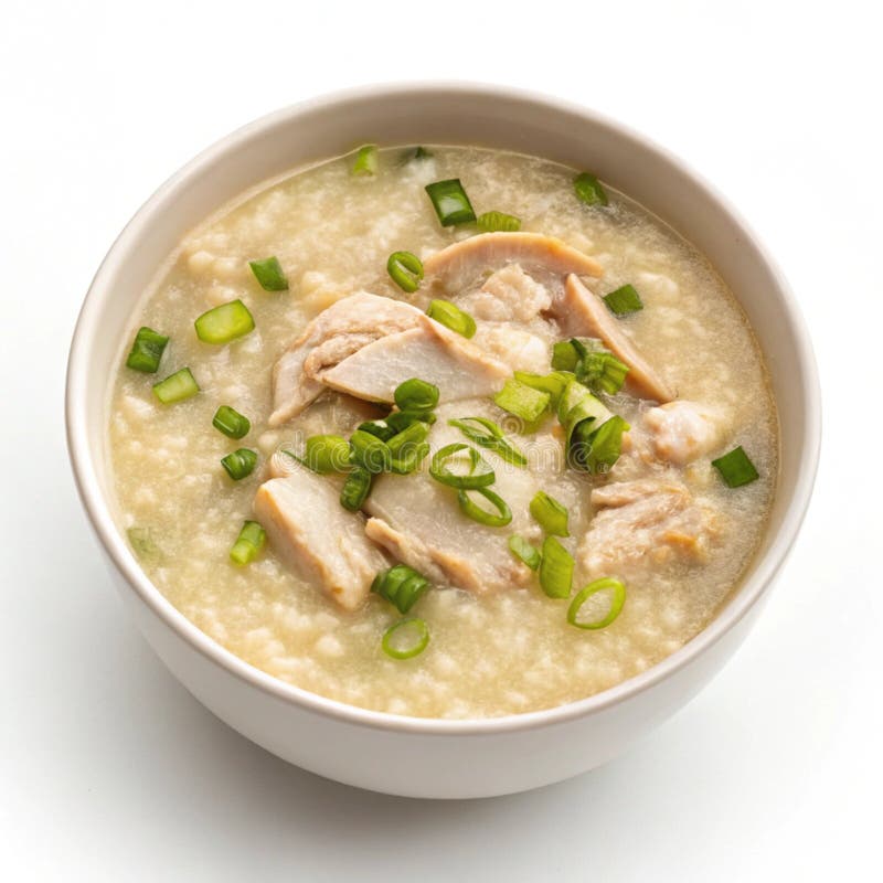 Chicken Congee Isolated on White Background Stock Illustration ...