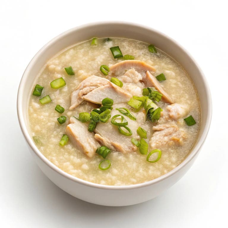 Chicken Congee Isolated on White Background Stock Illustration ...