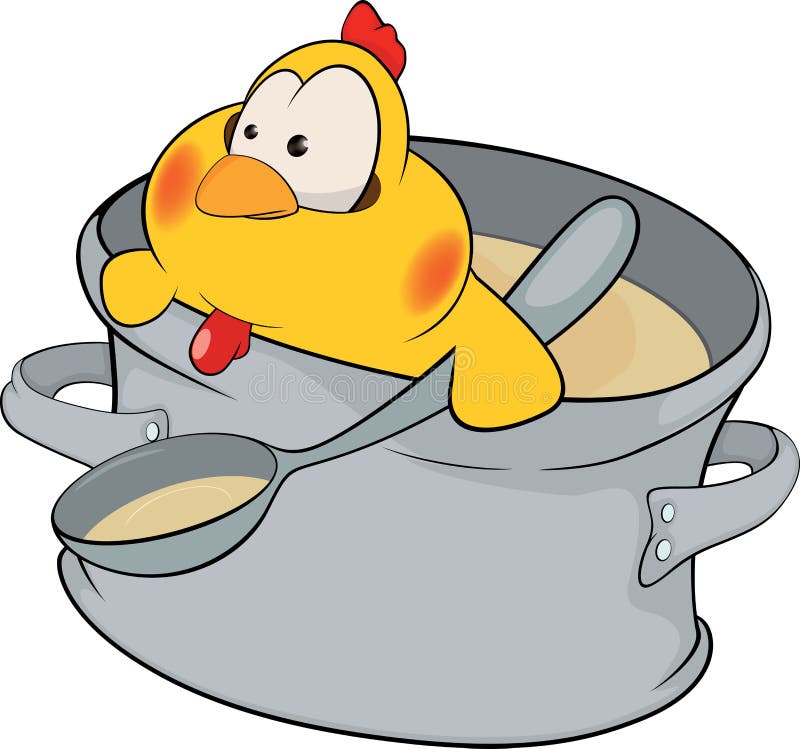 Chicken the cook cartoon stock vector. Illustration of cartoon - 29642574