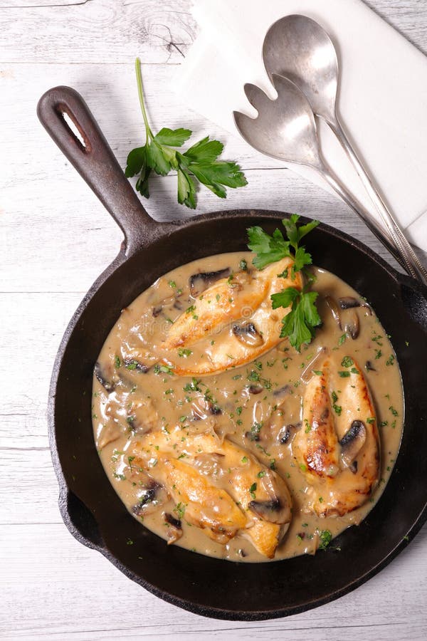 Chicken and cream stock photo. Image of gastronomy, dinner - 67797564