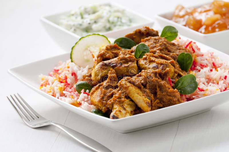 Chicken curry meal stock image. Image of cucumber, food - 25788365