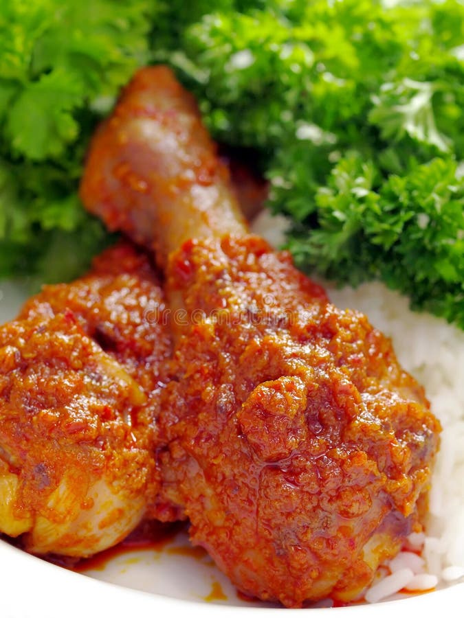 Chicken curry rice stock image. Image of chicken, indian - 9401941