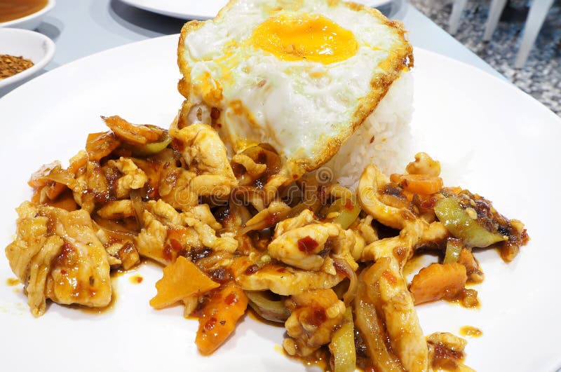 Chicken Curry with Rice and Egg Stock Photo - Image of dish, vegetable ...