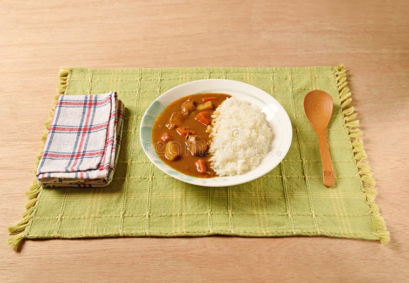 Chicken curry with rice stock photo. Image of food, poultry - 56645566