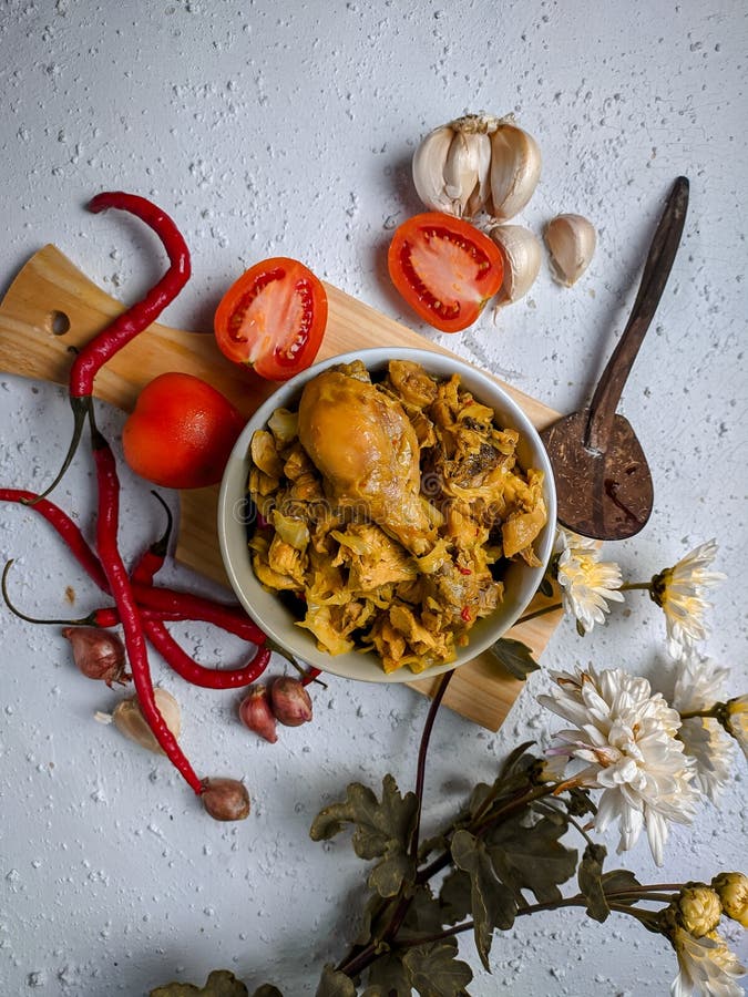 Chicken Curry with Tomato and Red Chilli Stock Photo - Image of curry ...