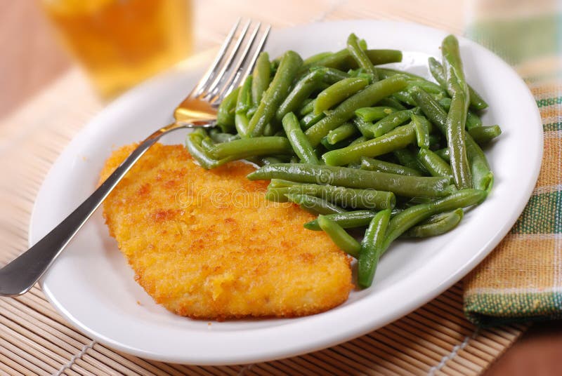 Chicken Cutlet on the Plate Stock Image - Image of salad, health: 43990707