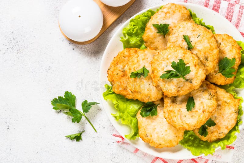 Chicken Cutlet in the Plate. Stock Image - Image of patty, cutlet ...