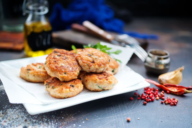 Cutlets stock photo. Image of dill, grilled, closeup - 125238036