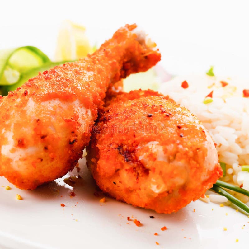 Chicken Drumstick Crispy Flour Fried Chicken Stock Image - Image of ...
