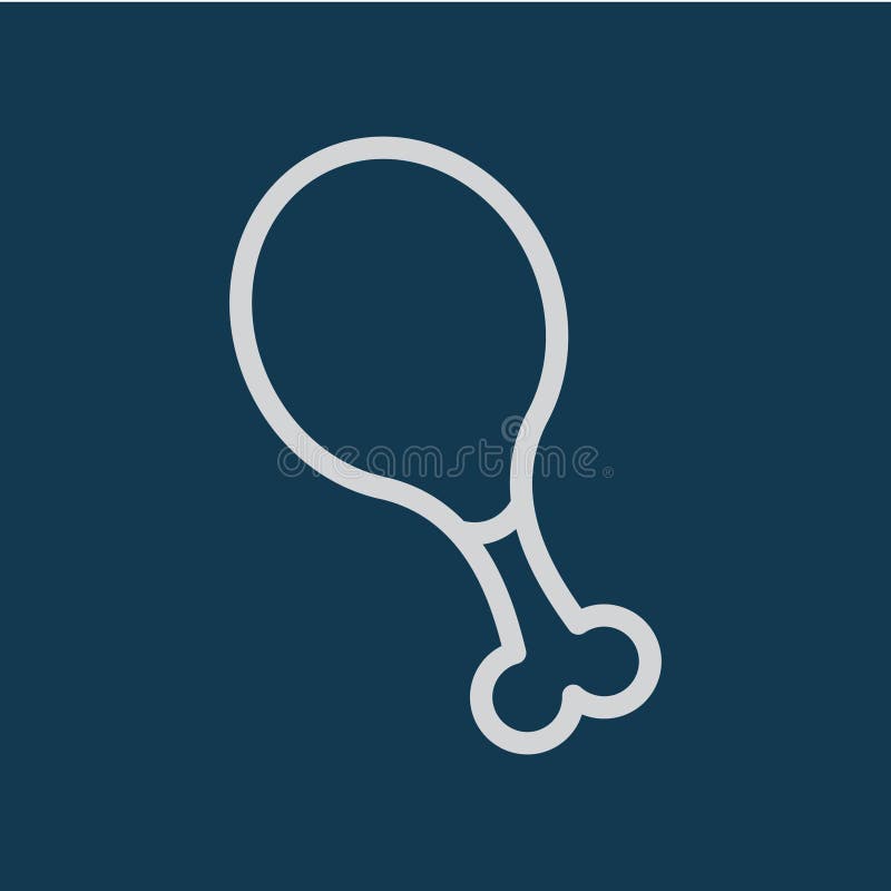 Chicken Drumstick. Vector Illustration Decorative Design Stock Vector ...