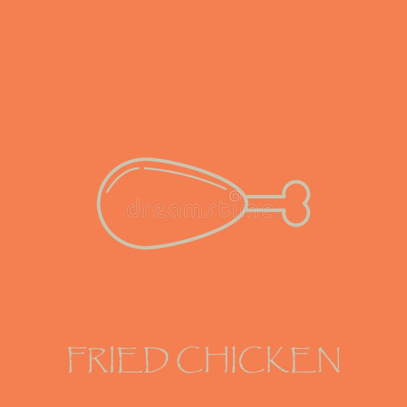 Chicken Drumstick. Vector Illustration Decorative Design Stock Vector ...