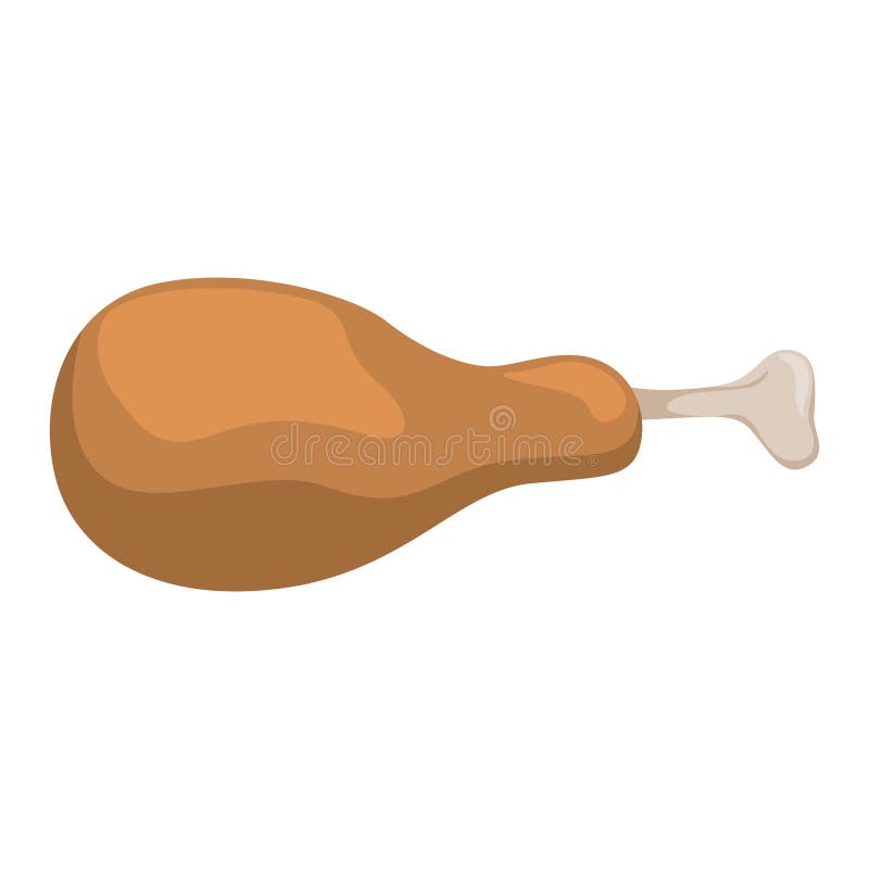 Chicken Drumstick. Vector Illustration Decorative Design Stock Vector ...