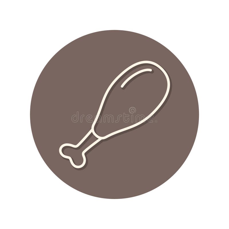 Chicken Drumstick. Vector Illustration Decorative Design Stock Vector ...