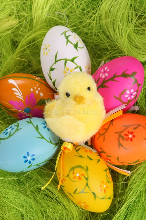 Easter Chick and Eggs stock photo. Image of holiday, celebration - 29577488
