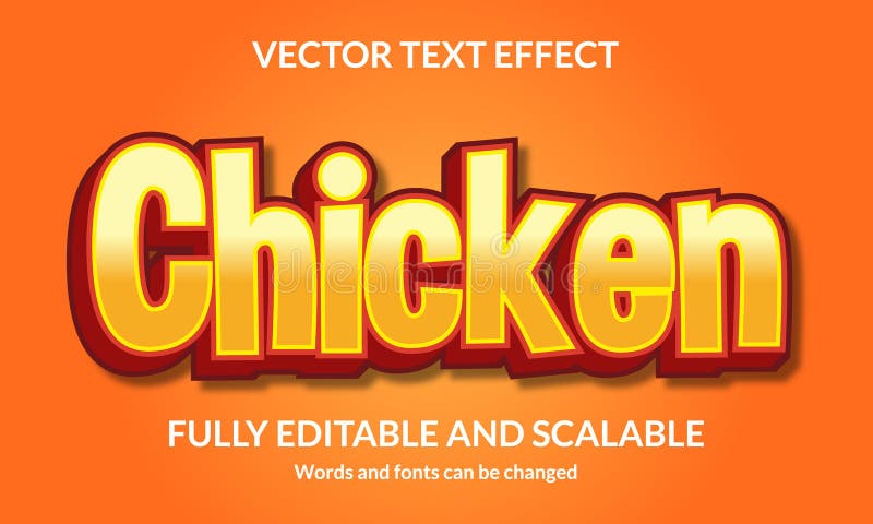 Chicken Text Effect Stock Illustrations – 240 Chicken Text Effect Stock ...